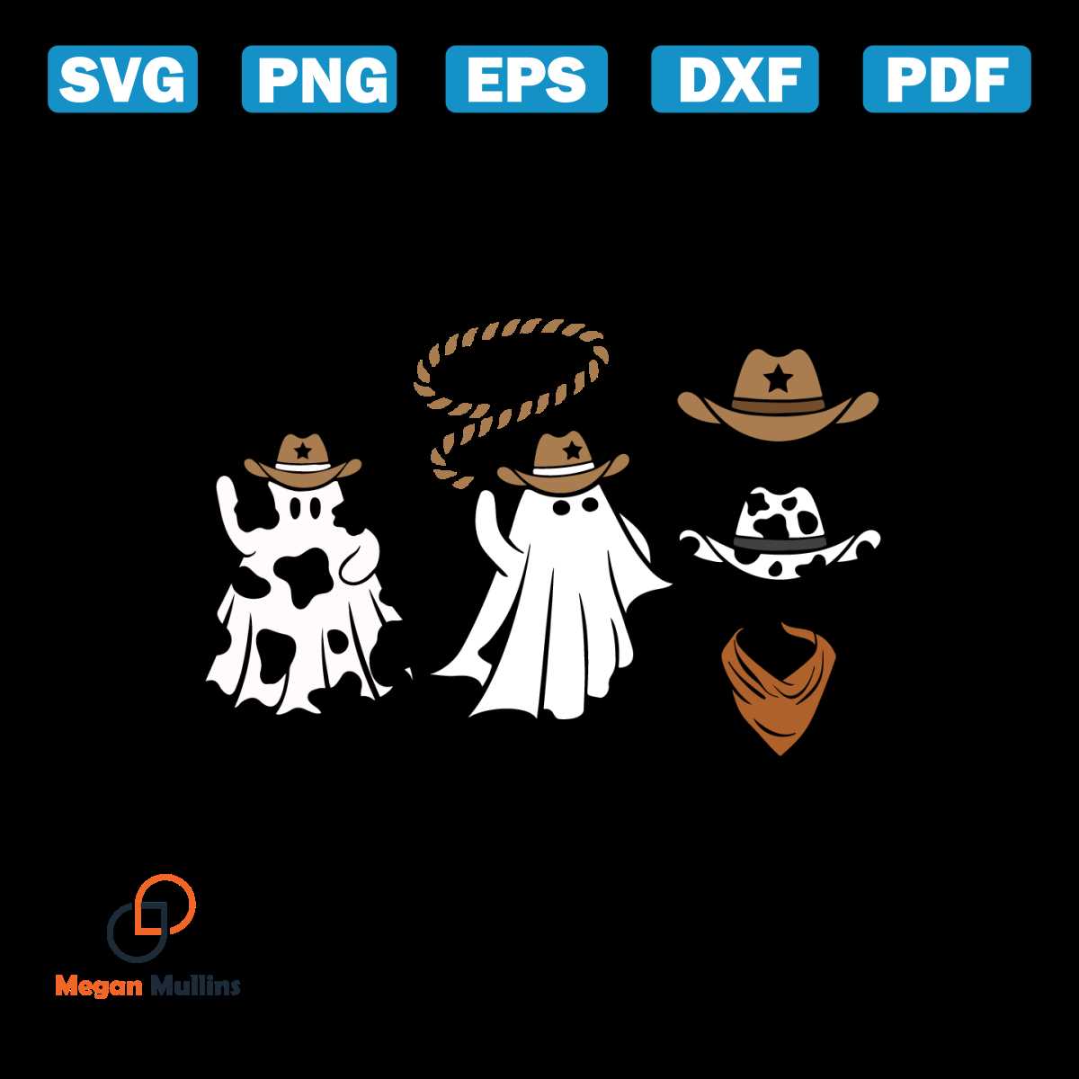 Cowboy Ghost SVG Cut File , Retro Halloween Svg, Cowboy Hat, | Inspire ...