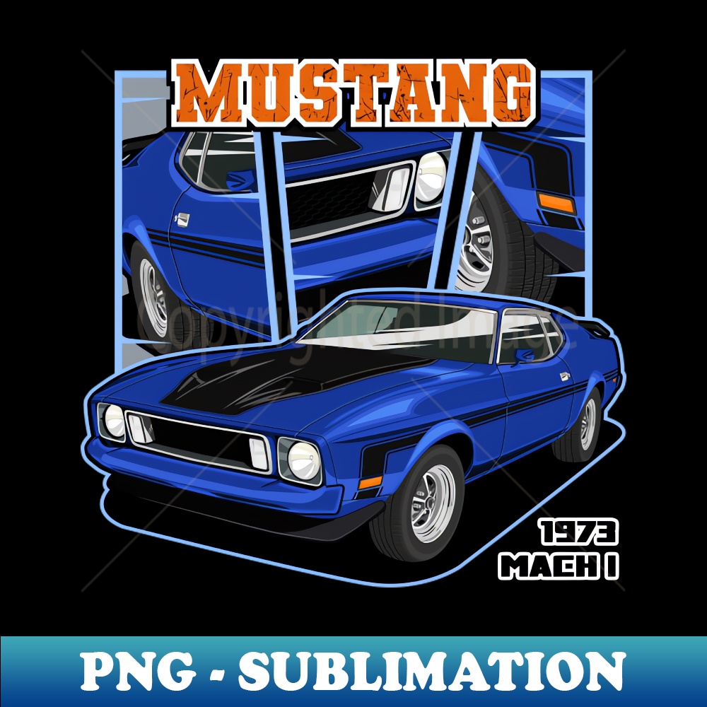 Mustang Mach 1 - PNG Transparent Sublimation Design - Instan | Inspire ...