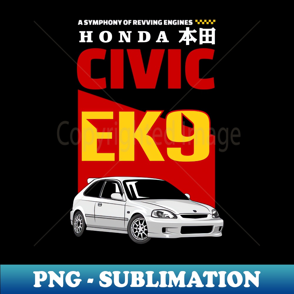 Civic Type R EK9 Car - Modern Sublimation PNG File - Transfo | Inspire ...