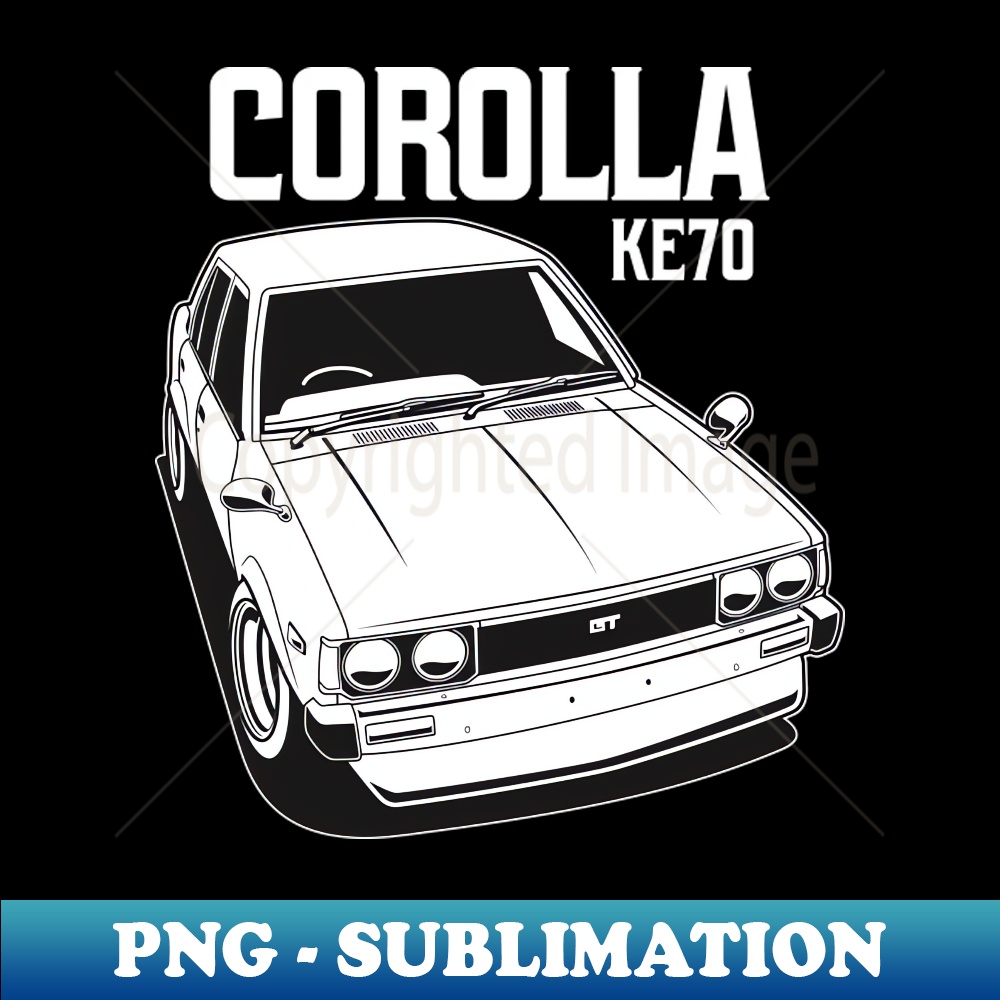 Corolla KE70 Monochrome - PNG Transparent Sublimation File - | Inspire ...