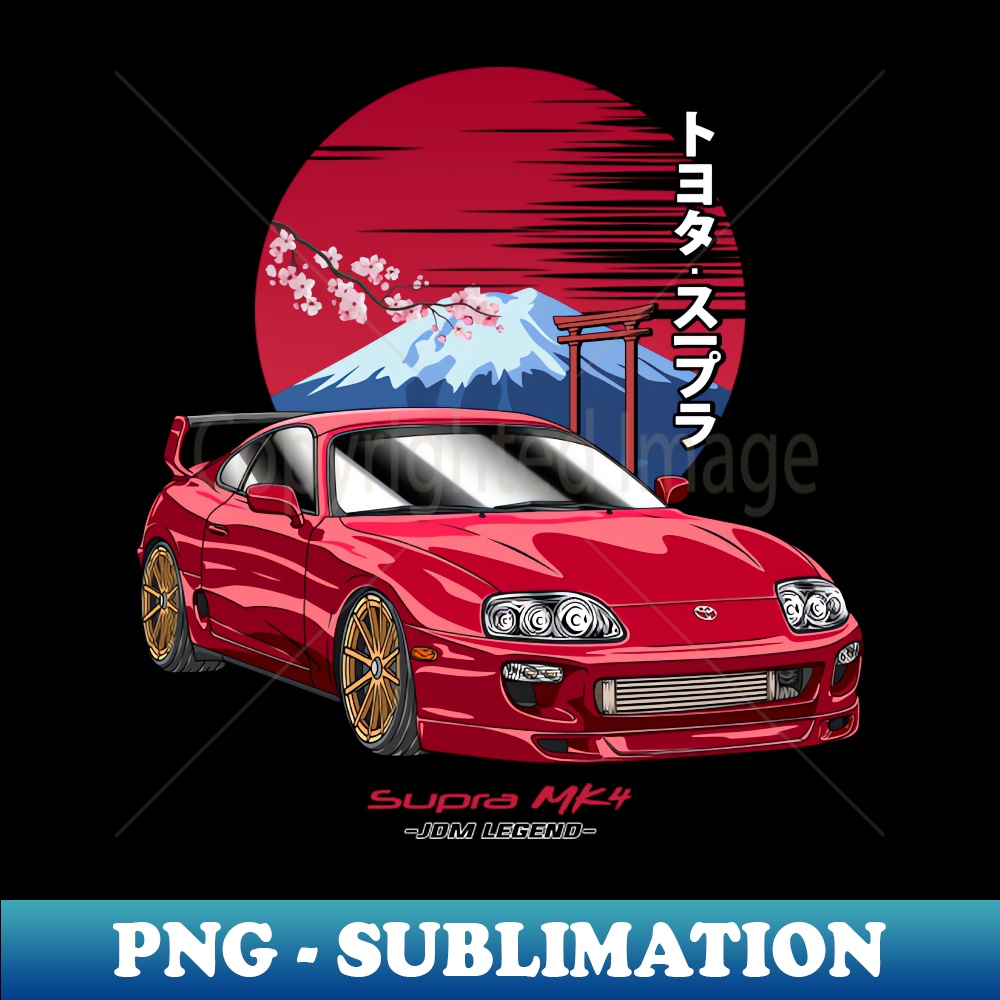 JDM Red Supra MK4 - PNG Transparent Sublimation Design - Unl | Inspire ...
