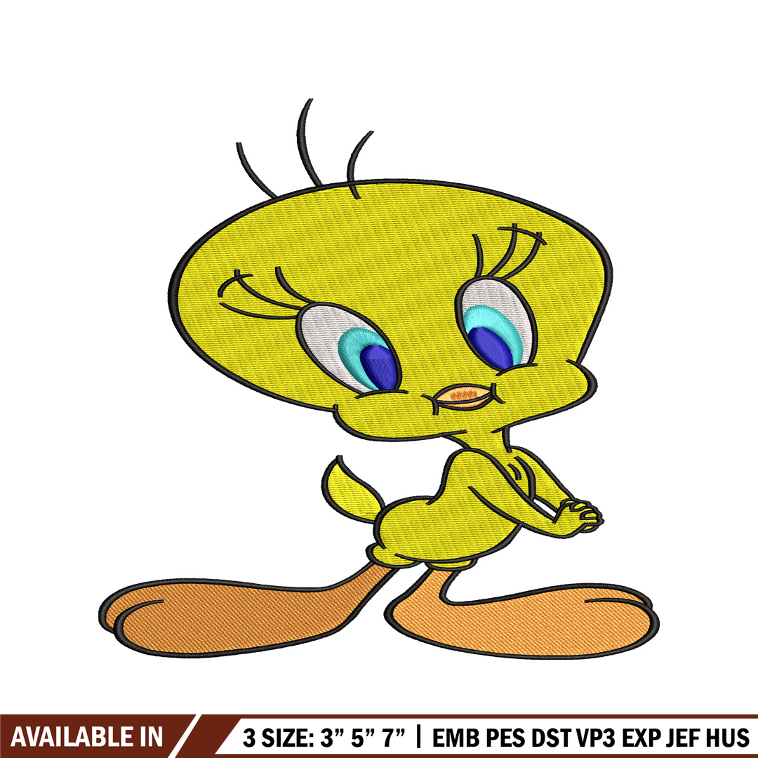 Tweety cartoon embroidery design, Tweety cartoon embroidery, | Inspire ...