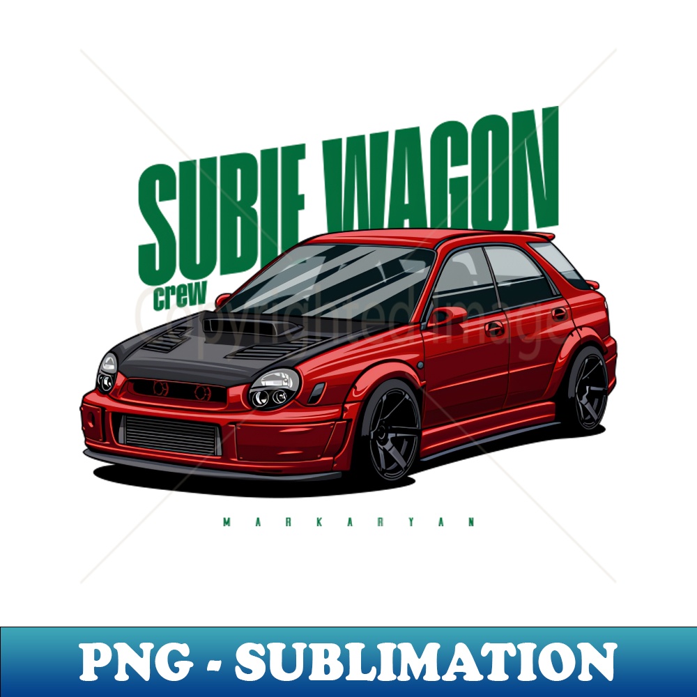 Subie Wagon red - PNG Transparent Digital Download File for | Inspire ...