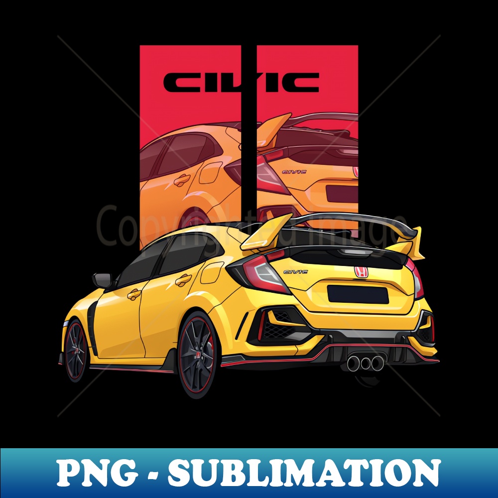 Honda Civic Type R - Custom Sublimation PNG File - Instantly | Inspire ...