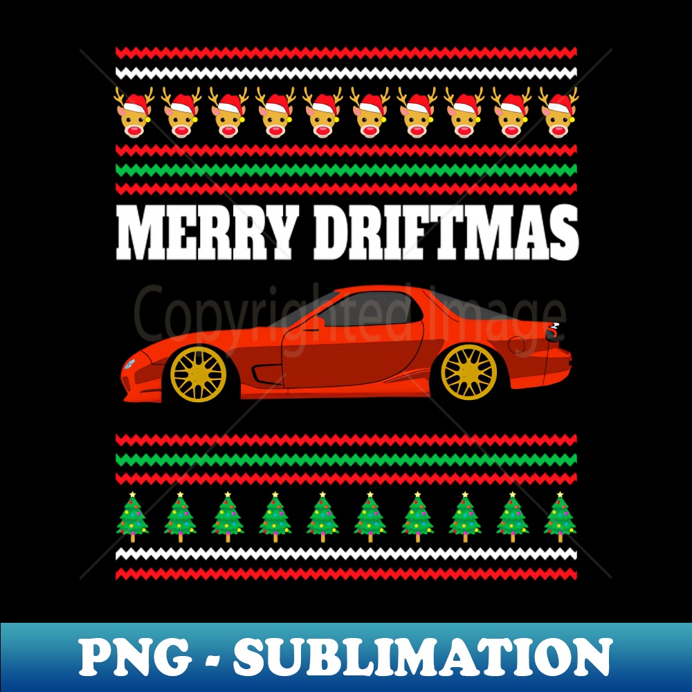 Mazda RX-7 FD Merry Driftmas - High-Resolution PNG Sublimati | Inspire ...