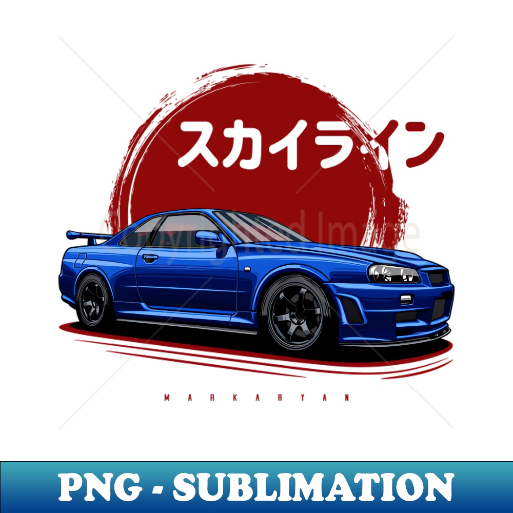 Skyline R34 GT-R - PNG Transparent Sublimation Design - Unlo | Inspire ...