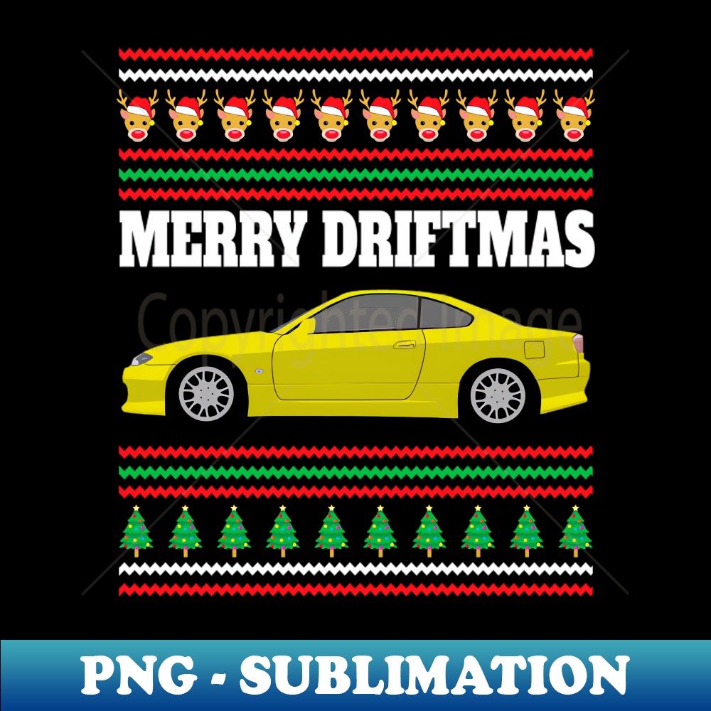 Yellow Nissan Silvia S15 Merry Driftmas - Vintage Sublimatio - Inspire ...