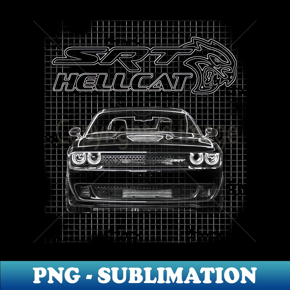SRT Hellcat Car Sketch - Stylish Sublimation Digital Downloa | Inspire ...