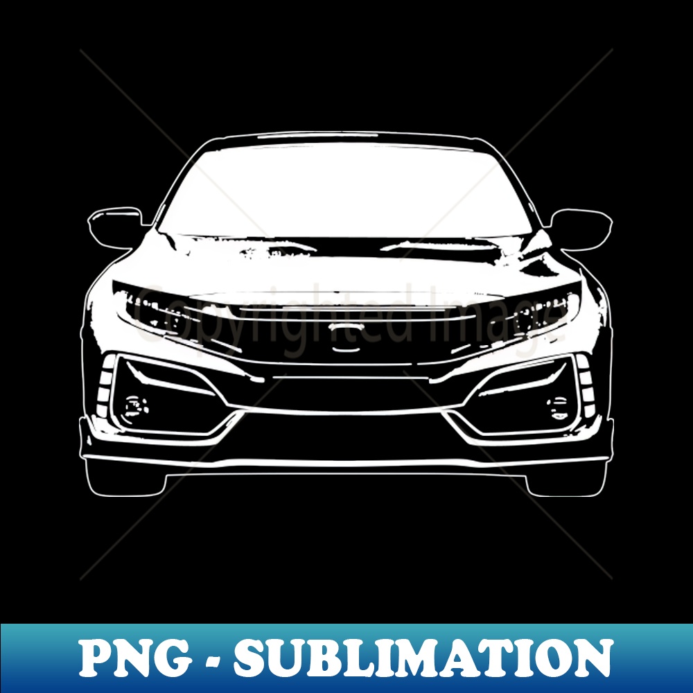 White Civic Type R Sketch Art - Exclusive Sublimation Digita - Inspire ...