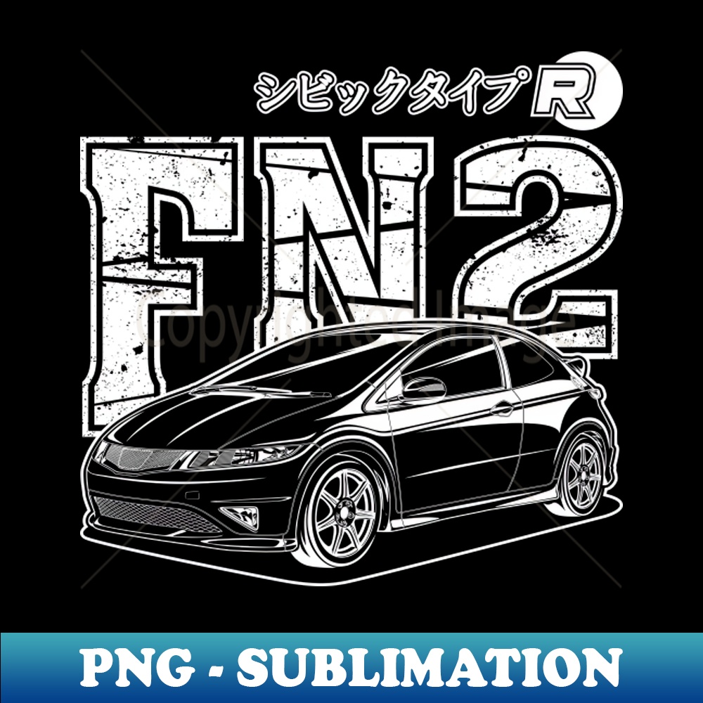 Civic Type R FN2 - White Print - Instant PNG Sublimation Dow | Inspire ...