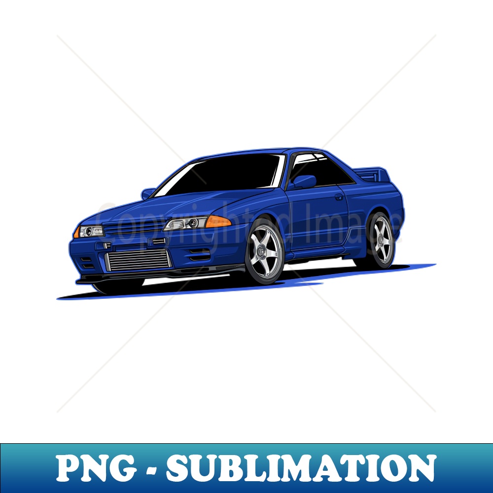 Skyline GT-R R32 blue - Retro PNG Sublimation Digital Downlo | Inspire ...