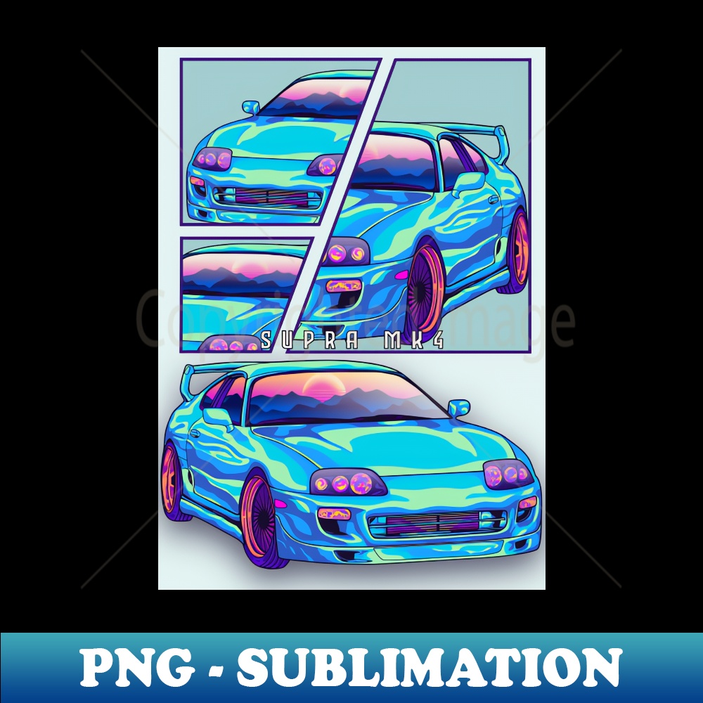 Toyota Supra mk4 Car mint - Vintage Sublimation PNG Download - Inspire ...