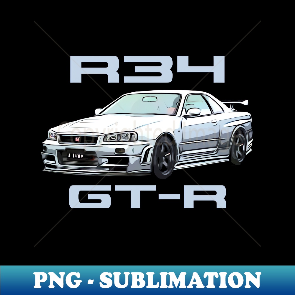 Skyline GT-R R34 - PNG Transparent Sublimation Design - Brin | Inspire ...