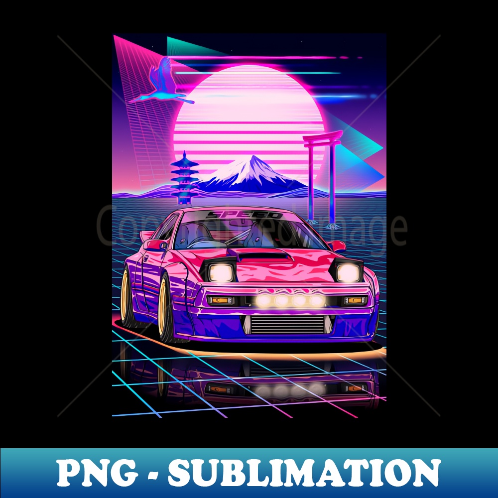 Vaporwave Mazda RX-7 Turbo II FC3S - Premium Sublimation Dig | Inspire ...