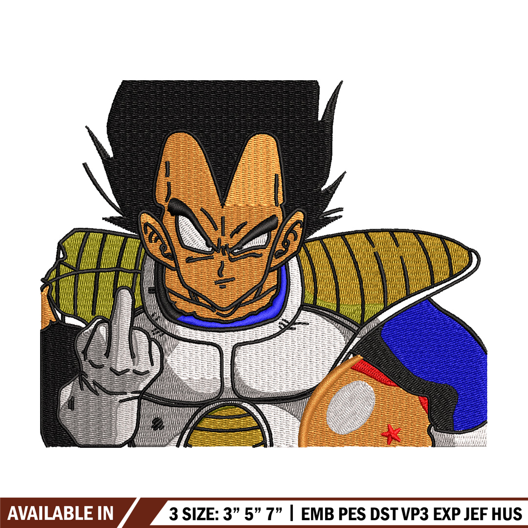 Vegeta saiyan embroidery design, Dragonball embroidery, Anim | Inspire ...