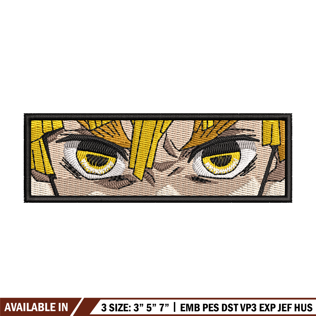 Zenitsu eyes embroidery design, Zenitsu embroidery, Anime de - Inspire ...