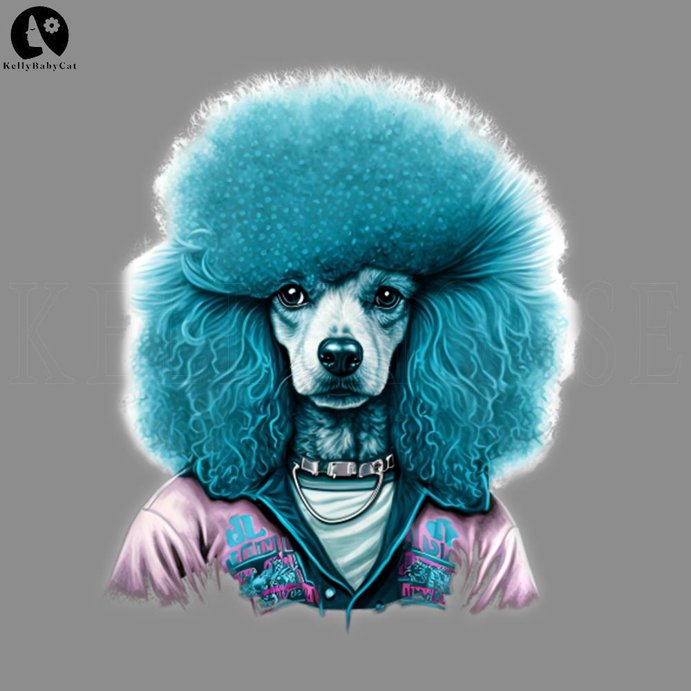 80s Style Poodle With Mullet PNG, Digital Download | Inspire Uplift
