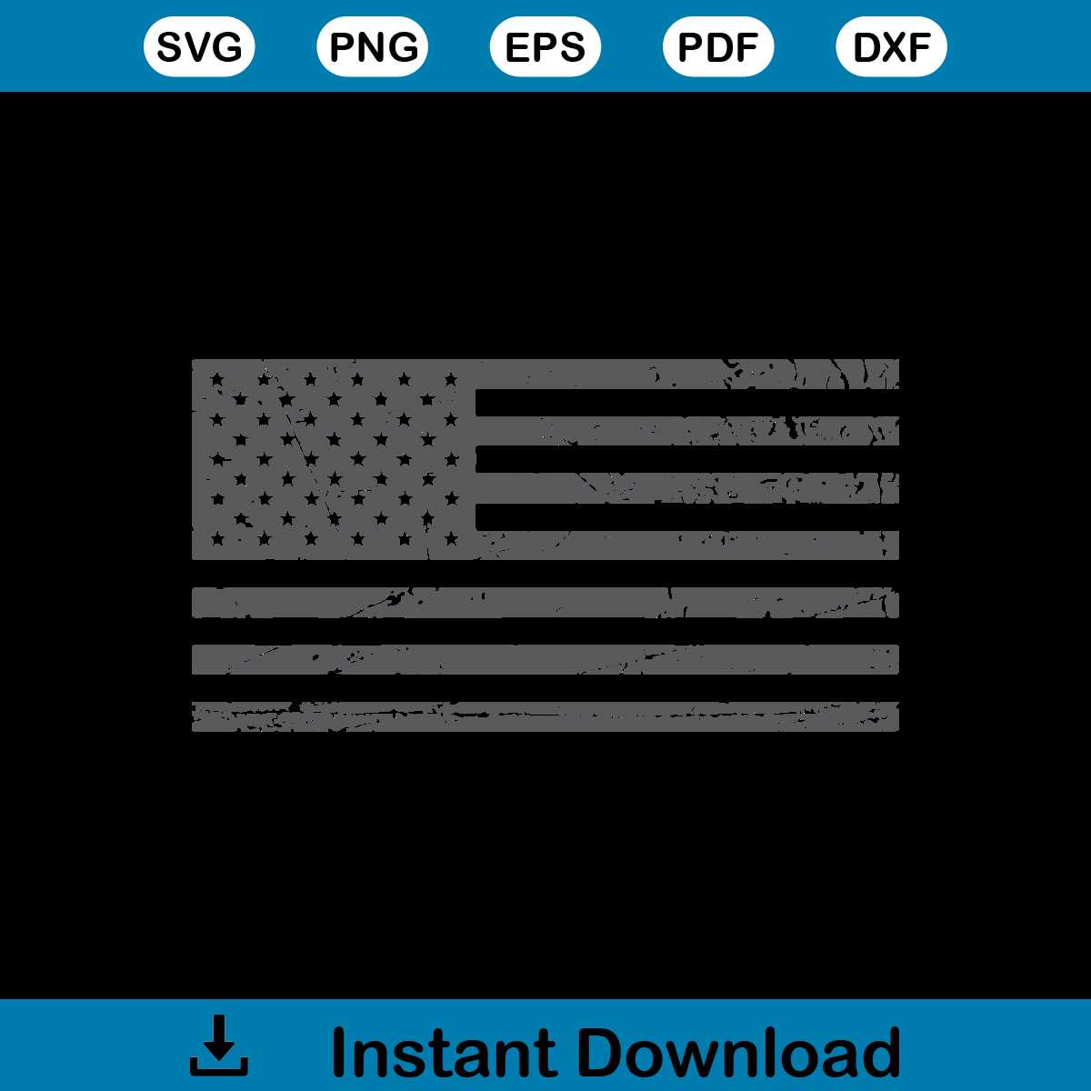 Distressed American Flag SVG, Eps, DXF, Jpg, Png, Distressed | Inspire ...