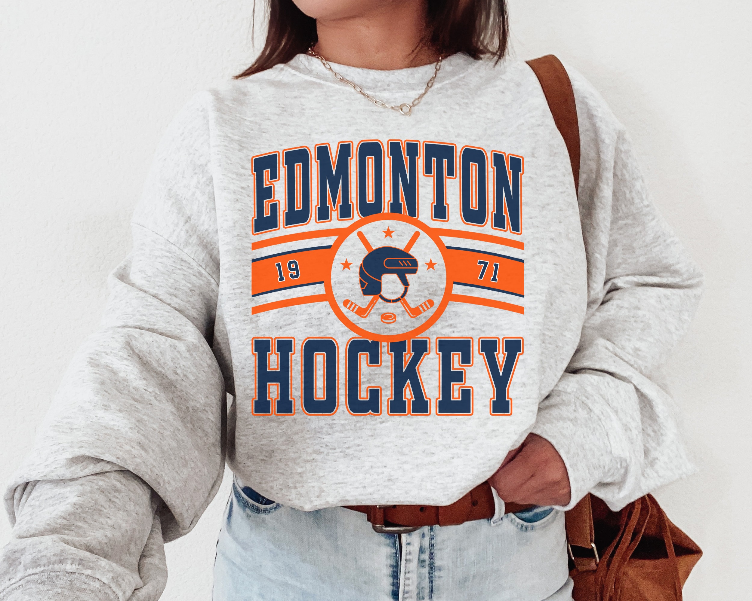 Edmonton Oiler, Vintage Edmonton Oiler Sweatshirt T-Shirt, O | Inspire ...