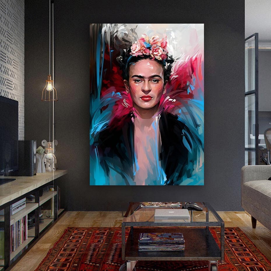 Frida Kahlo, Frida Kahlo Wall Art, Woman Canvas, Frida Kahlo | Inspire ...