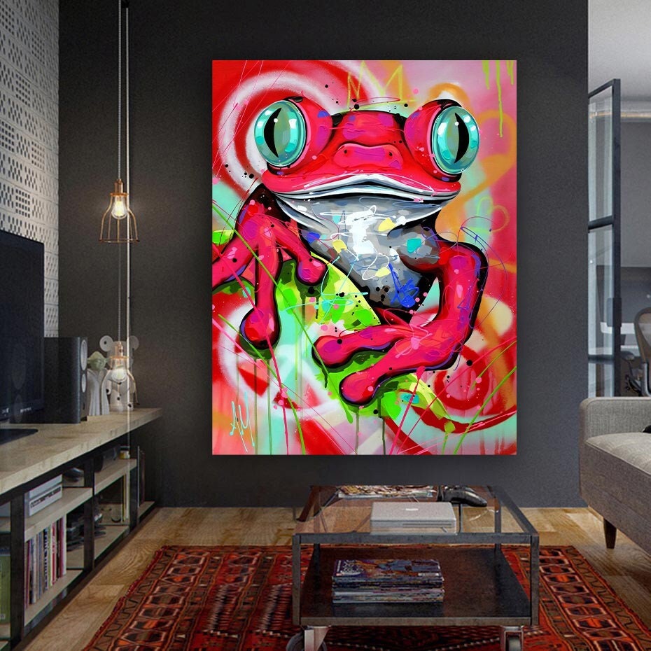 Red Lily Blossom Canvas, Lily Flower Painting, Floral Wall A | Inspire ...