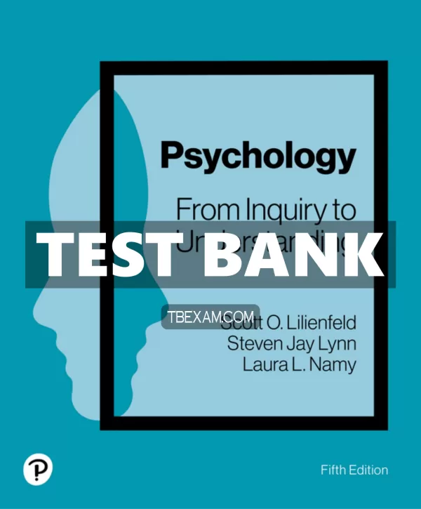 Test Bank for Psychology From Inquiry to Understanding 5th E | Inspire ...