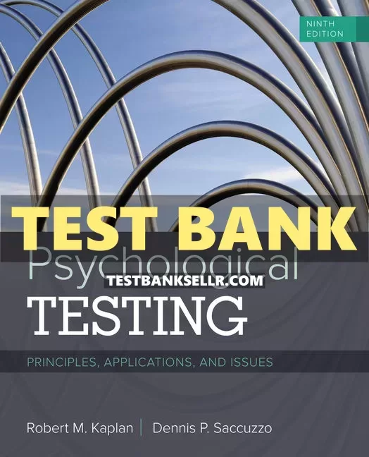Test Bank for Psychological Testing 9th Edition Kaplan | Inspire Uplift