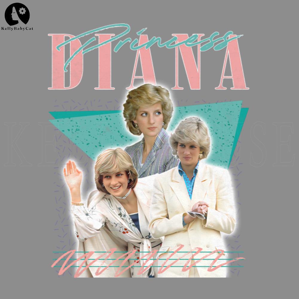 Princess Diana Retro 80s Fan Artwork PNG, Digital Download - Inspire Uplift