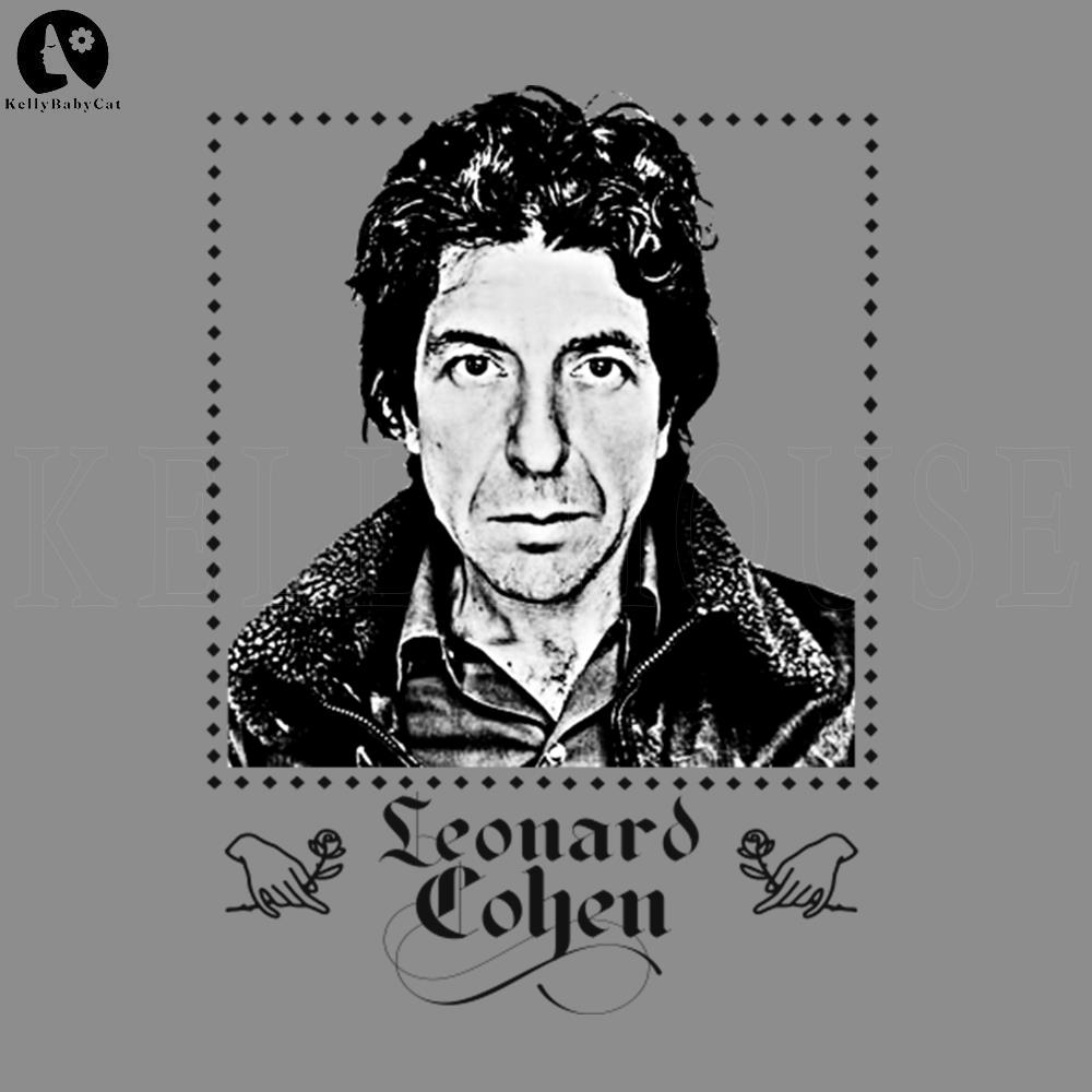 Leonard Cohen Retro Aesthetic PNG, Digital Download | Inspire Uplift