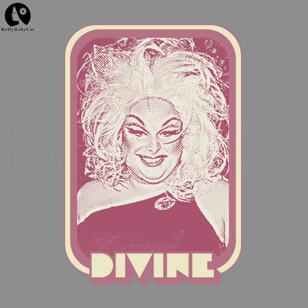 Divine Retro 80s Style Fan Art PNG, Digital Download - Inspire Uplift