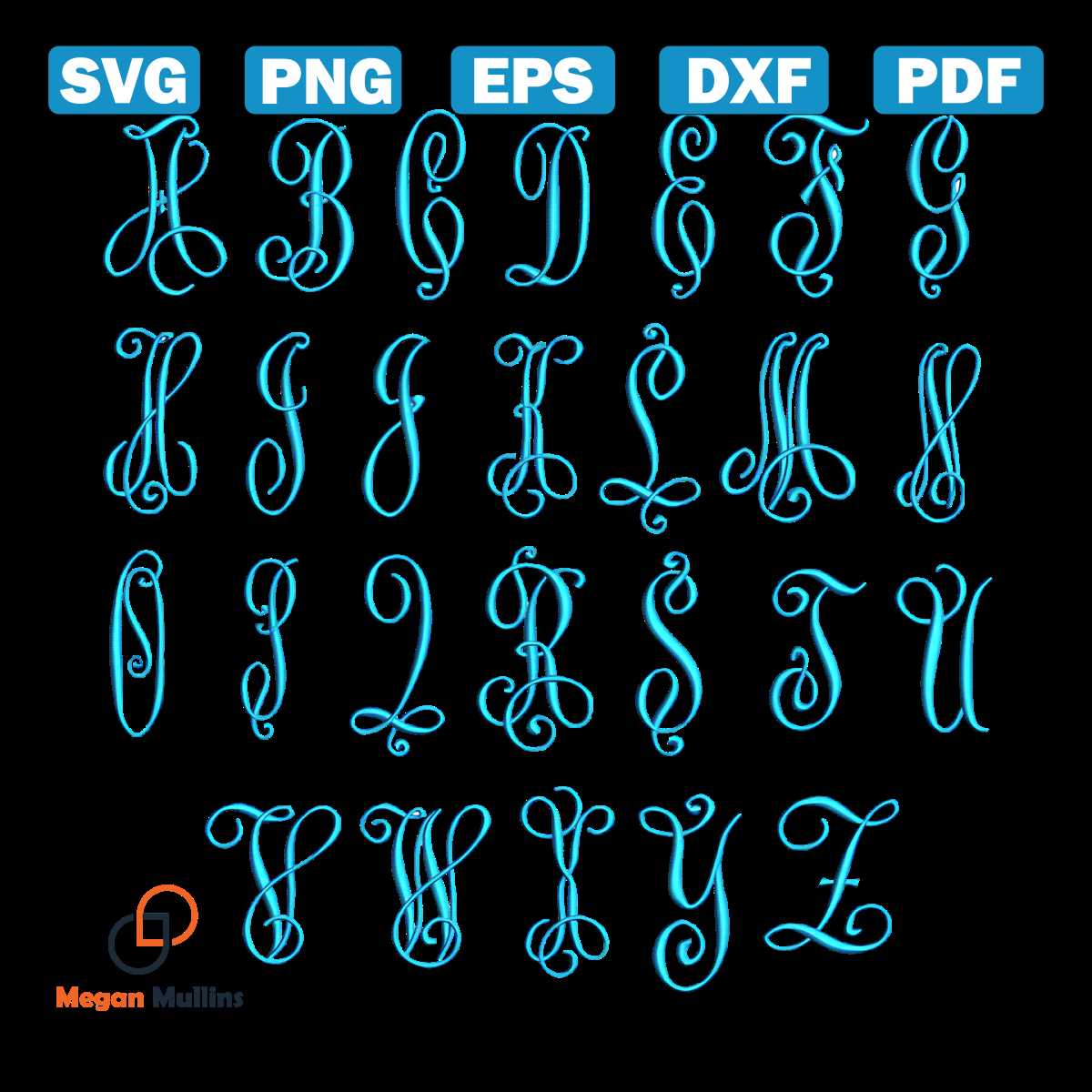 Victor Machine Embroidery Font Monogram Alphabet Letters INS | Inspire ...