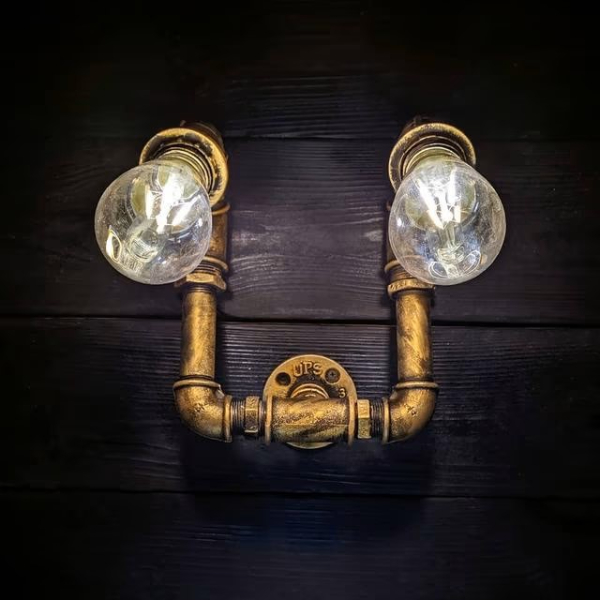 Vintage Wall Sconce - Handcrafted Metal Tube Light Fixture | Inspire Uplift