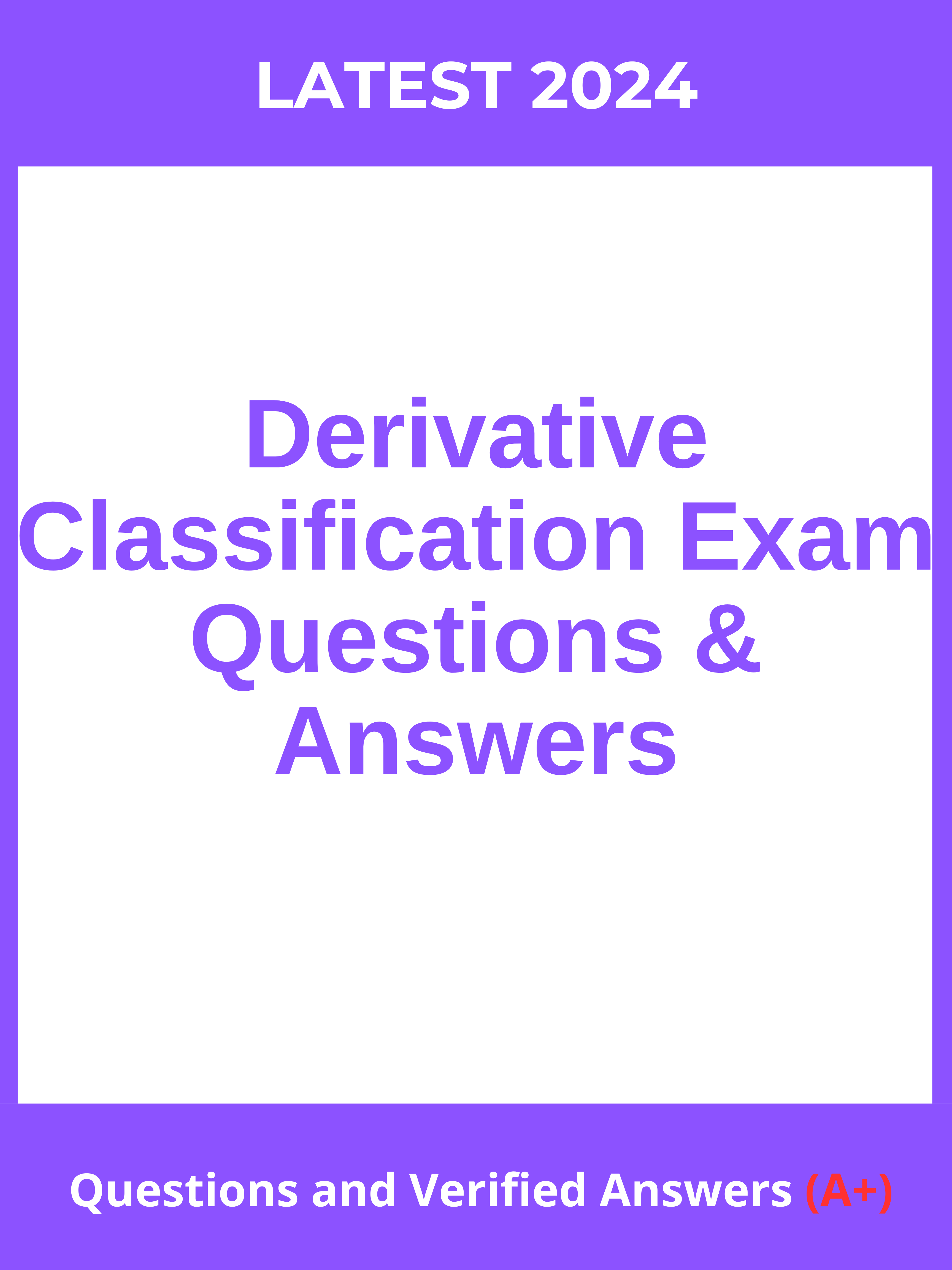 Lastest 2023 Derivative Classification Exam | Questions and - Inspire ...