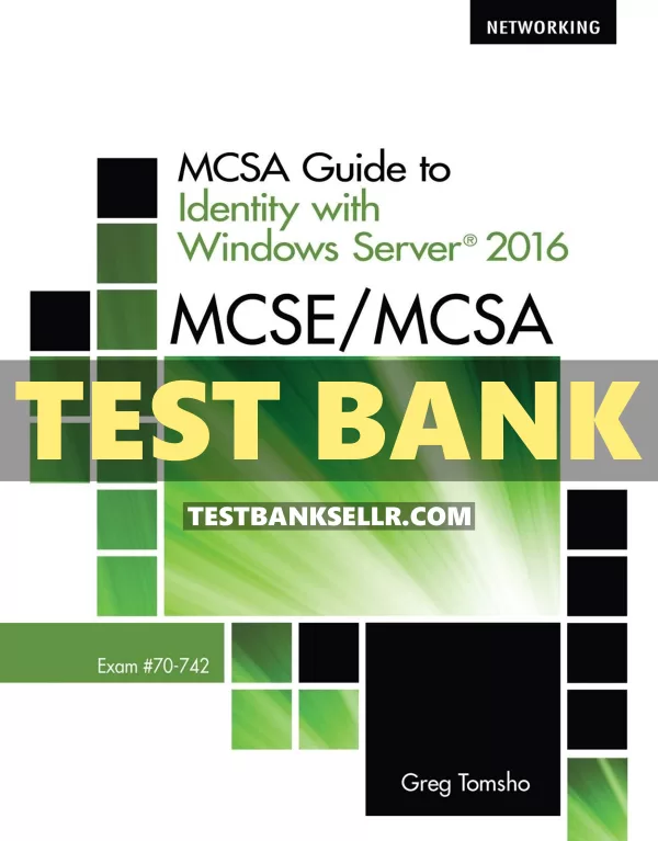 Test Bank for MCSE MCSA MCSA Guide to Identity with Windows | Inspire ...