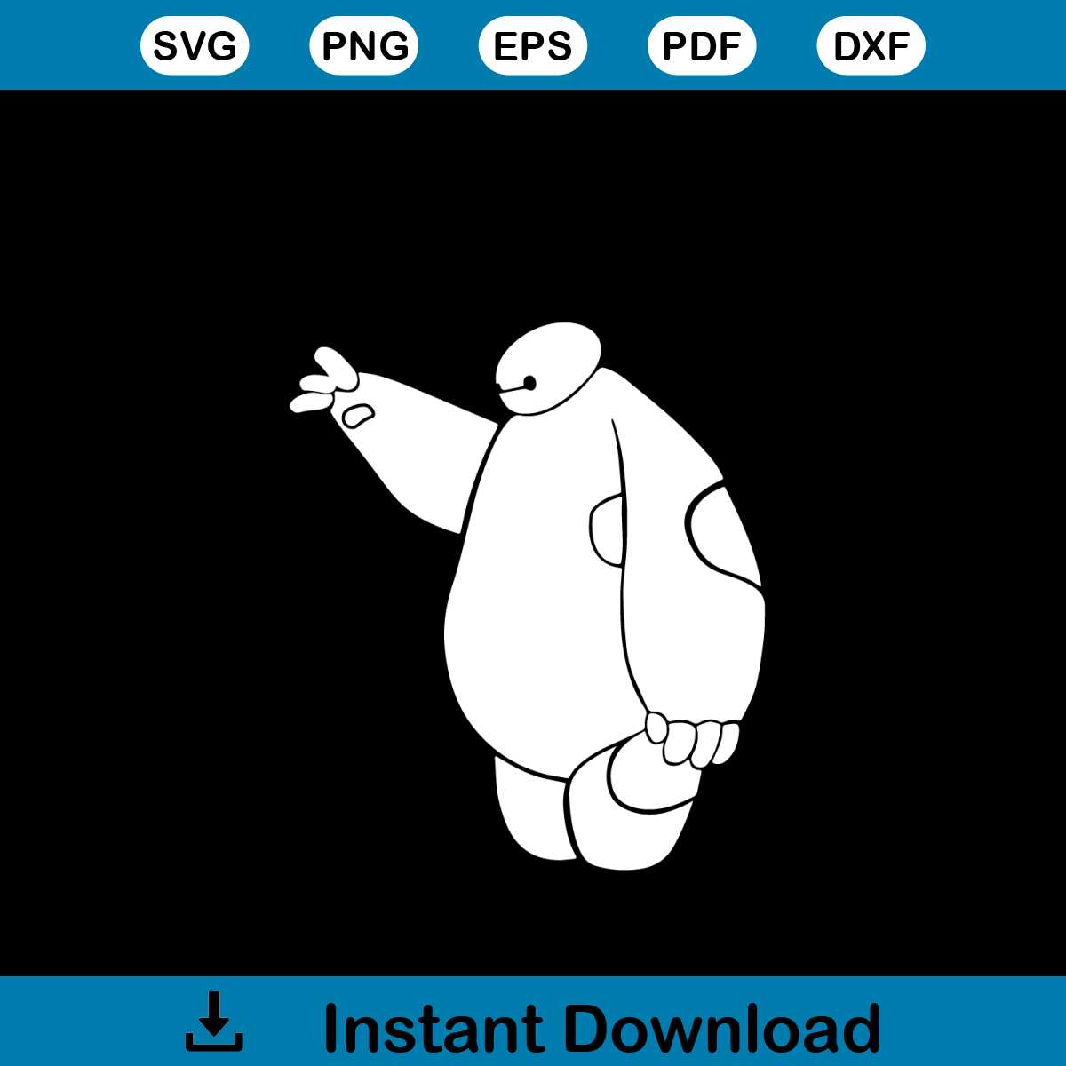 Baymax SVG Big Hero png clipart , Disneyland ears svg clipar - Inspire ...