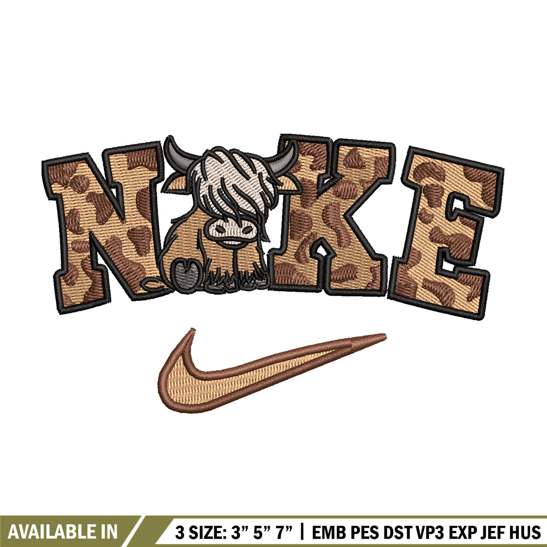 Brown cow x nike embroidery design, Nike embroidery, Embroid | Inspire ...