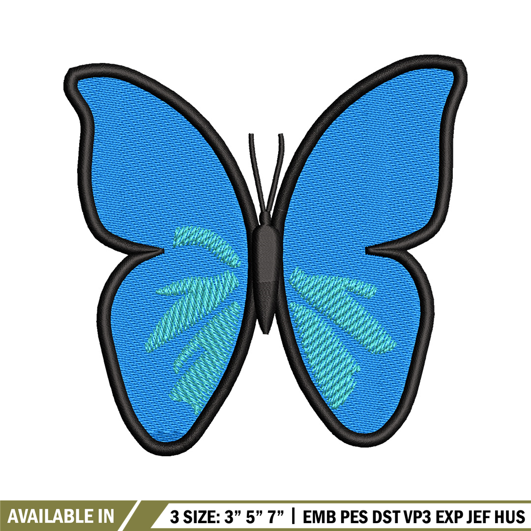 Butterfly blue embroidery design, Butterfly embroidery, Embr | Inspire ...