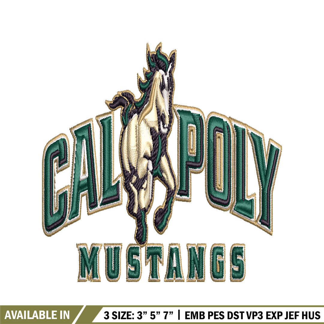 Cal Poly Mustangs embroidery design, Cal Poly Mustangs embro | Inspire ...