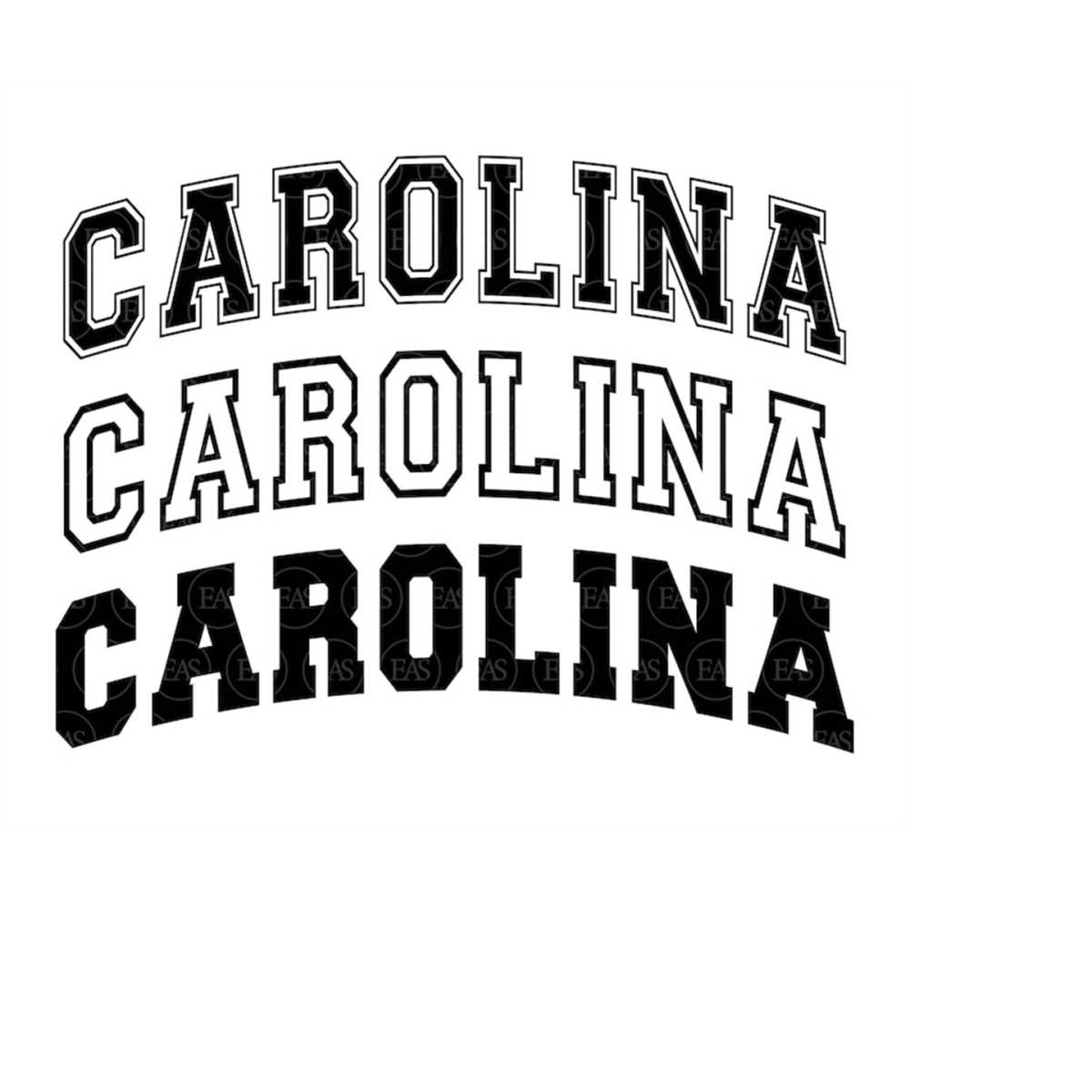 Carolina Svg, Varsity Font Svg, College Font, Arched Text, A | Inspire ...