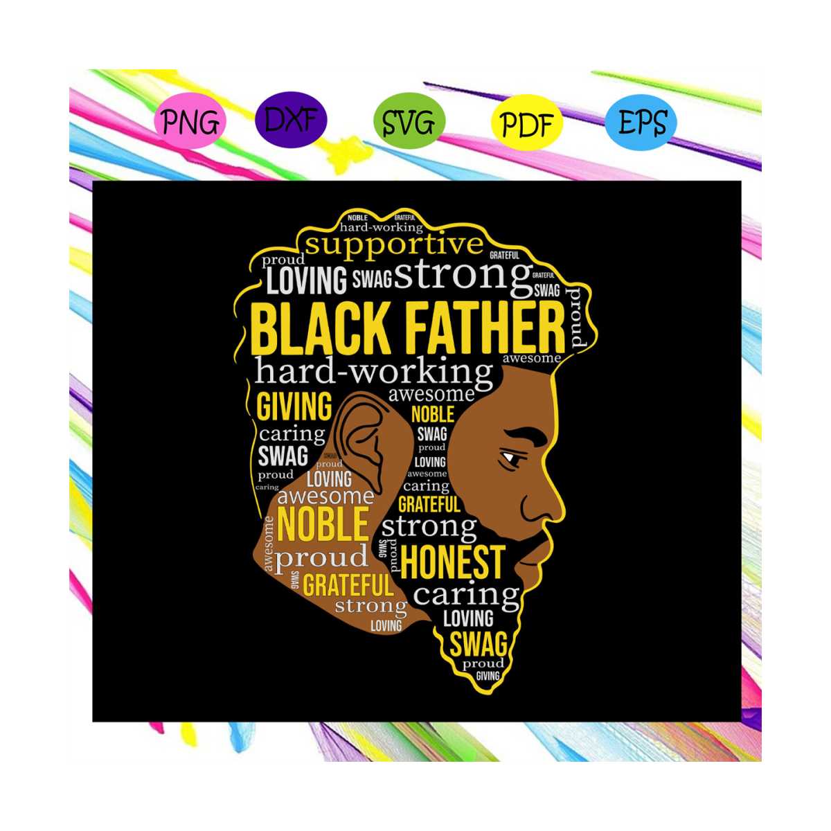 Black Father Svg, Dope Black Dad Svg, Proud Black Father Svg - Inspire ...
