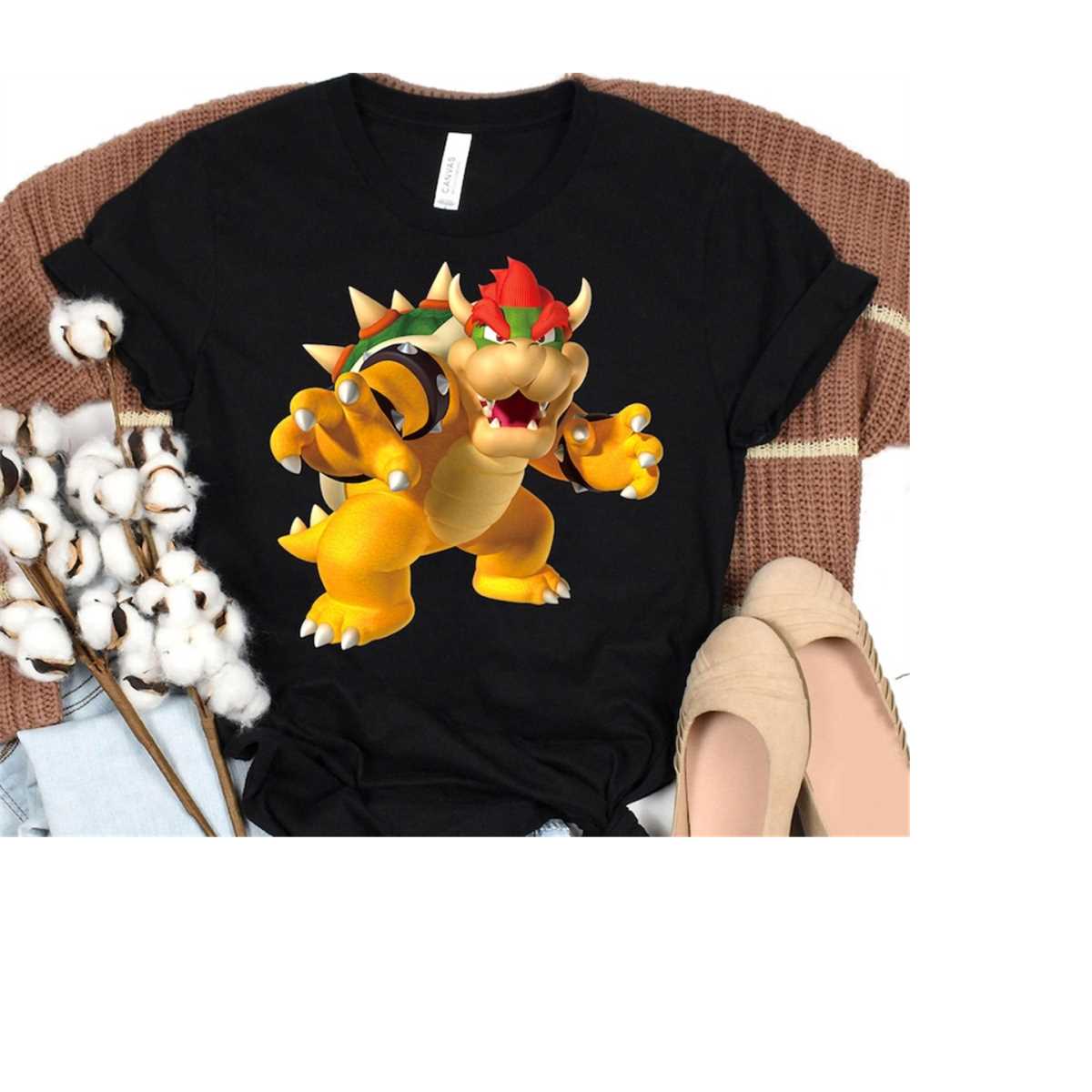 Super Mario Bowser 3D Poster T-Shirt, Classic Bowser Portrai | Inspire ...