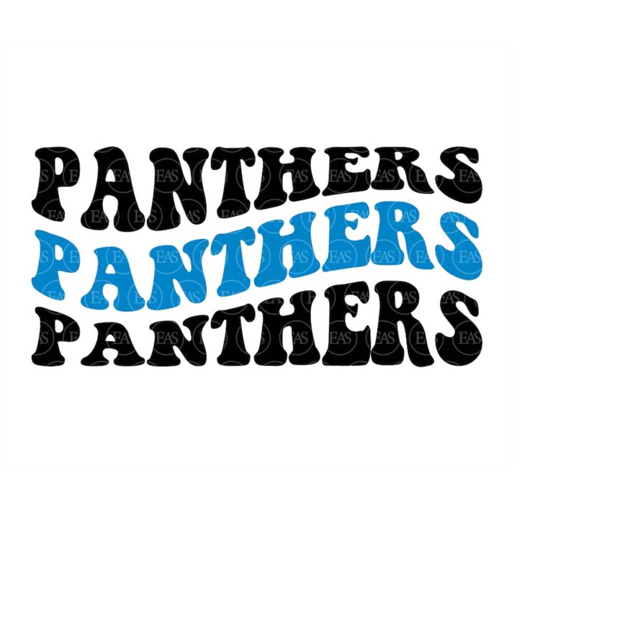Panthers Wavy Stacked Svg, Go Panthers , Panthers Team, Retr - Inspire ...