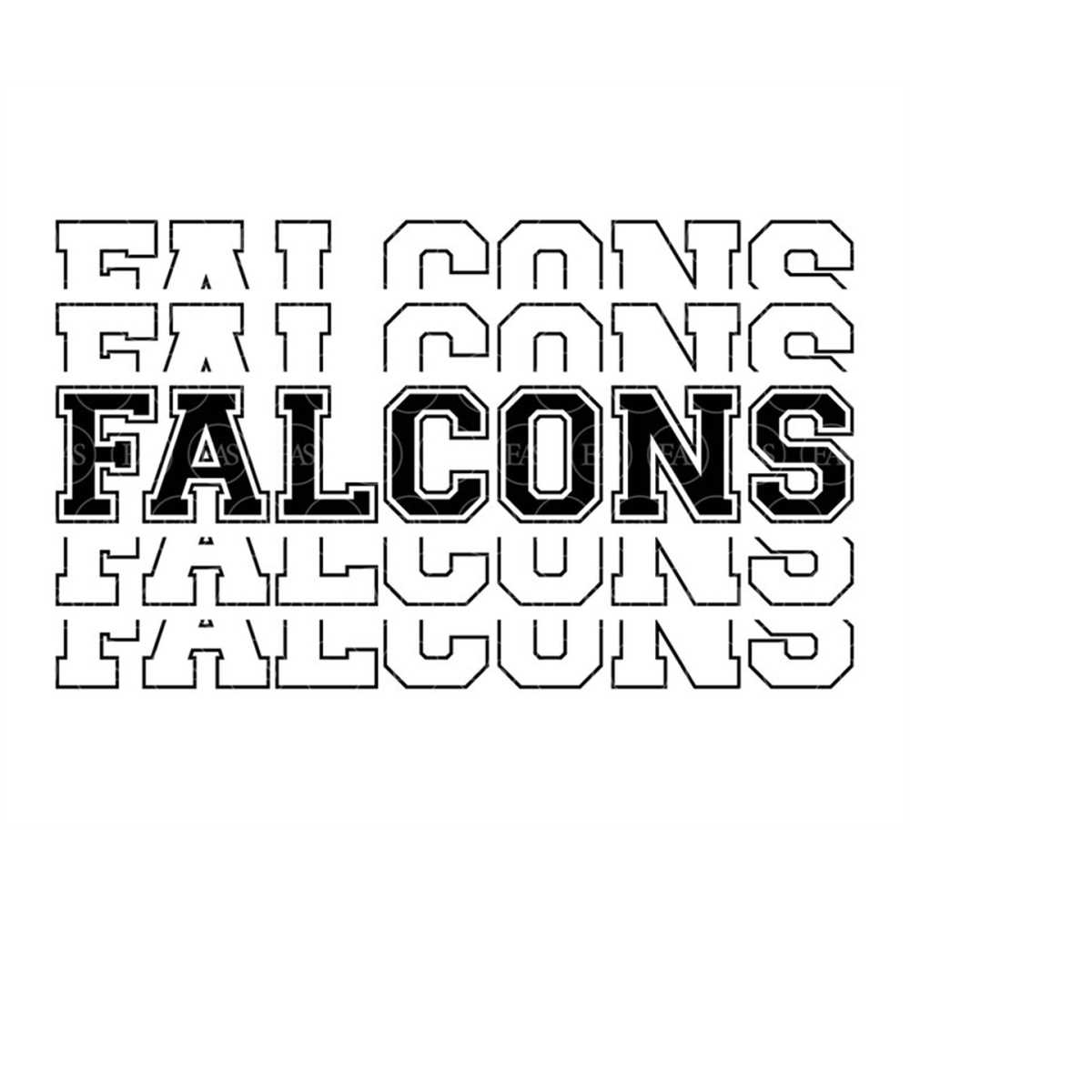 Stacked Falcons Svg, Go Falcons Svg, Run Falcons, Falcons Te | Inspire ...