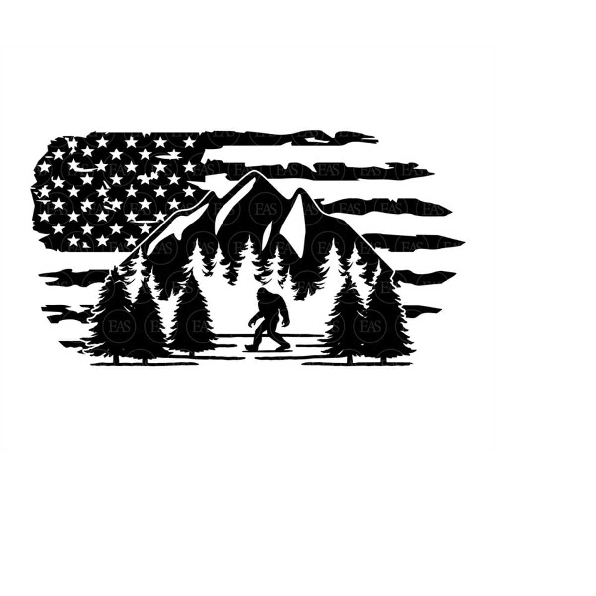 Bigfoot Svg, American Flag Svg, Forest Svg, Big Foot Print, | Inspire ...
