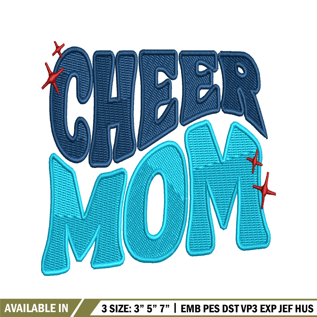 Cheer mom Logo embroidery design, Cheer mom Logo embroidery, - Inspire ...