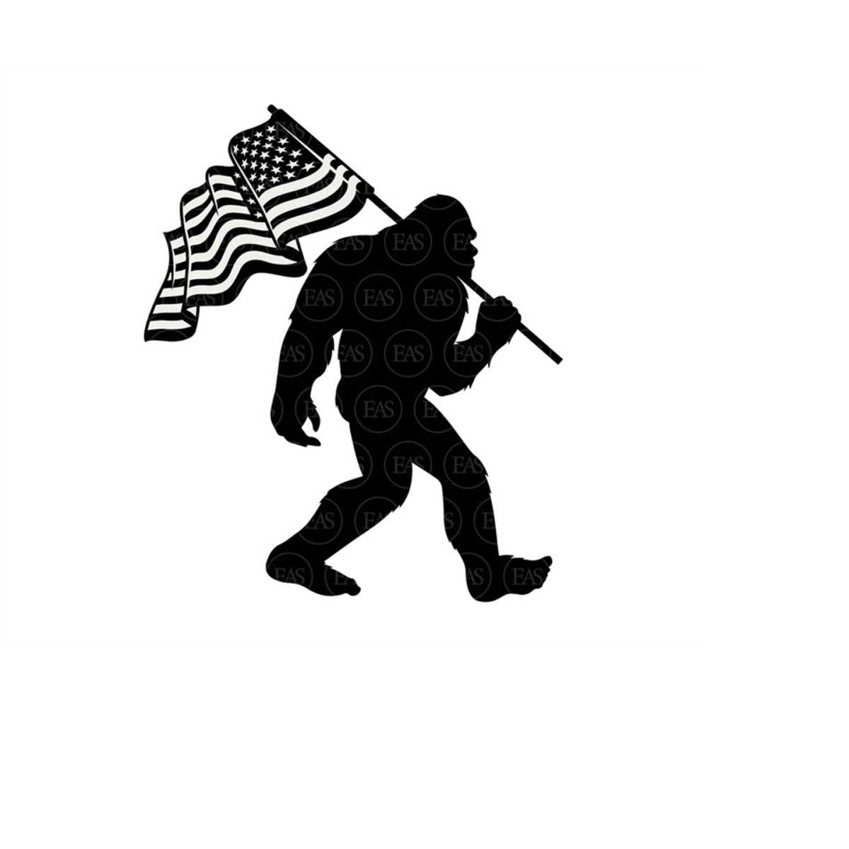 Bigfoot American Flag Svg, Big Foot Svg, Yeti Svg, Sasquatch - Inspire ...