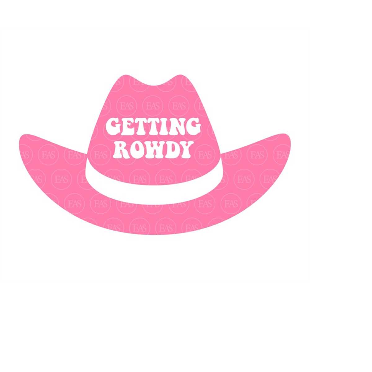 Getting Rowdy Svg, Pink Cowgirl Hat Svg, Nashville Svg, Nash - Inspire ...