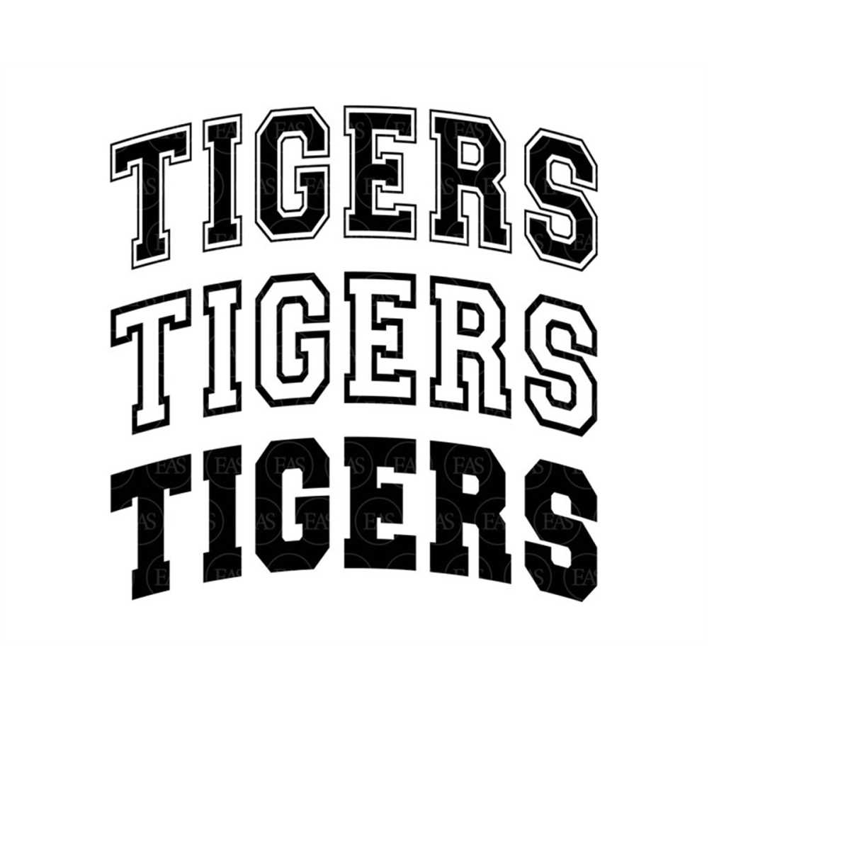 Tigers Svg, Tigers Arched Varsity Font, Go Tigers Svg, Tiger - Inspire ...