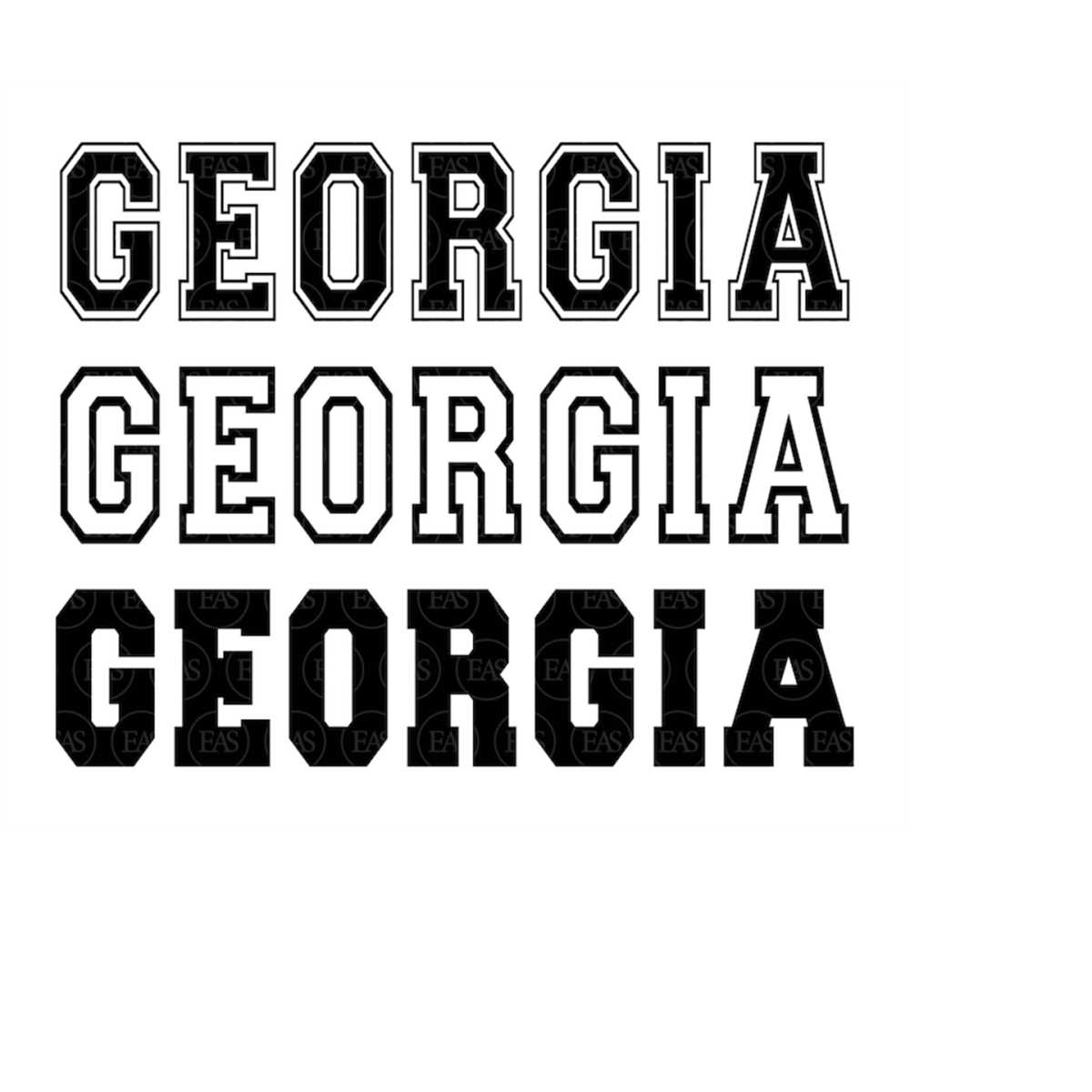 Georgia Svg, Varsity Font Svg, College Font, Georgia PNG, Am - Inspire ...