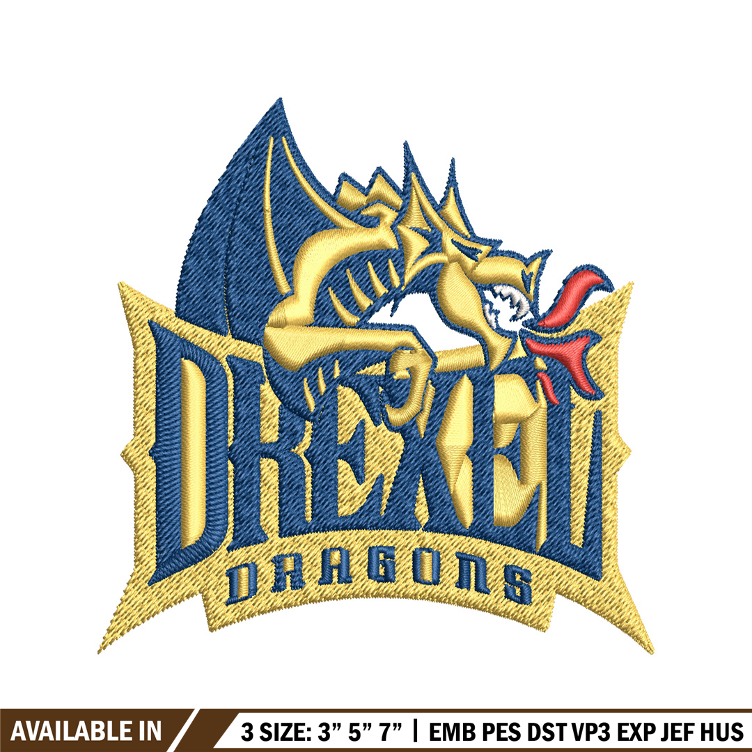 Drexel Dragons embroidery design, Drexel Dragons embroidery, | Inspire ...